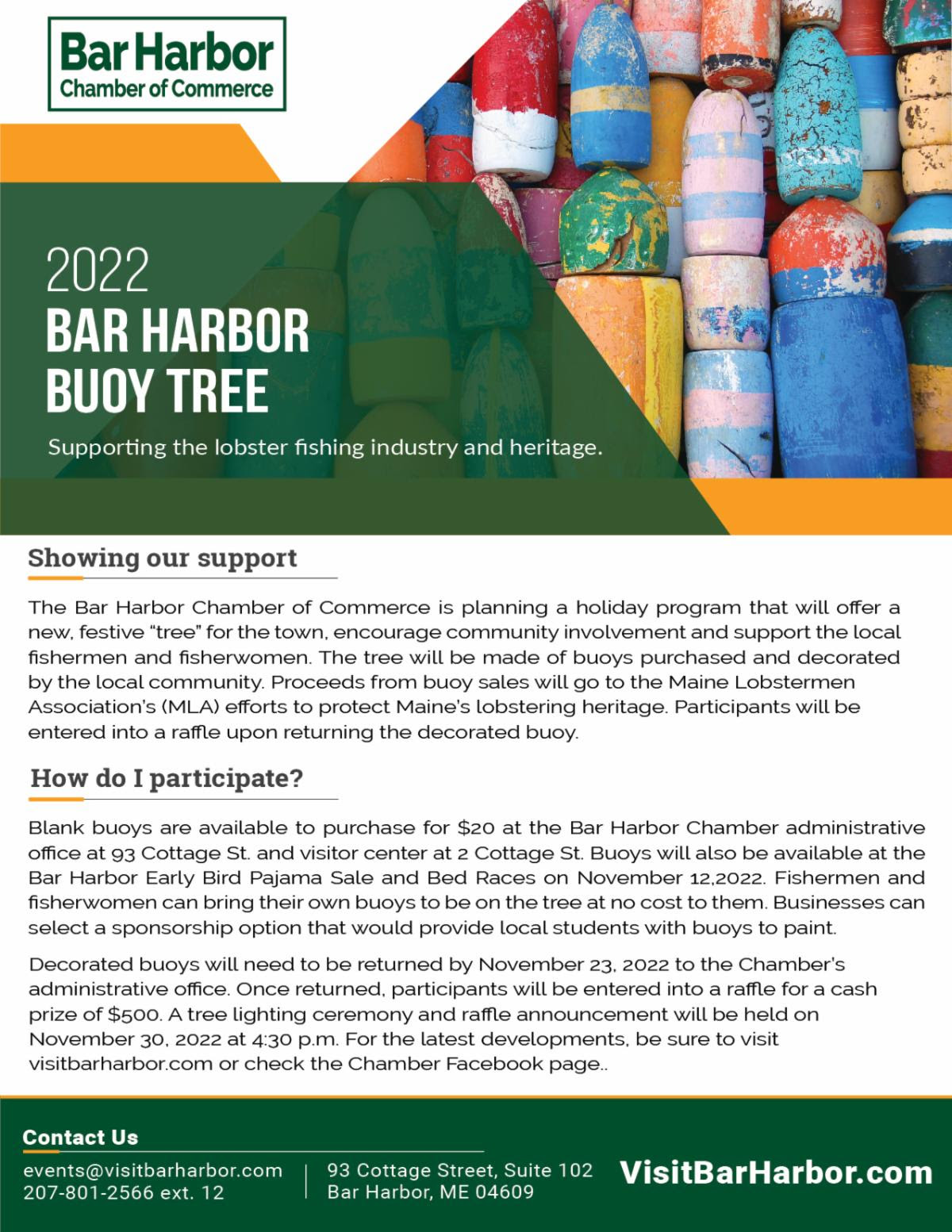 MDI Hospital Joins the 2022 Bar Harbor Buoy Tree - MDI Hospital