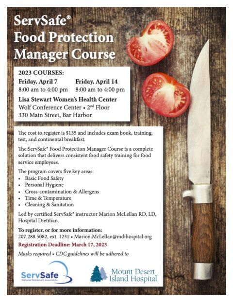 Register for the 2023 ServSafe Food Protection Manager Course - MDI ...