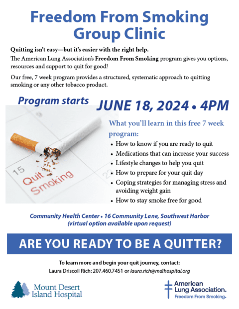 Freedom From Smoking Group Clinic Course - MDI Hospital