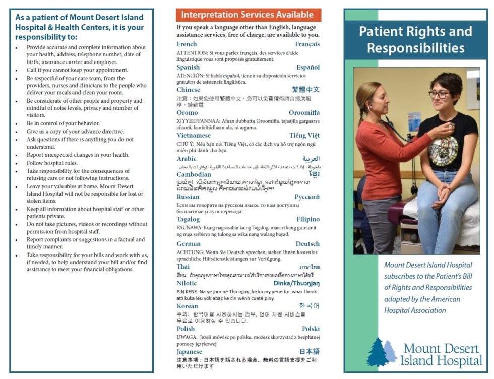 Patient Rights & Responsibilities - MDI Hospital
